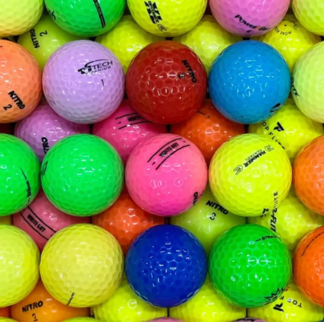 COLOR MIX 1 DOZEN RECYCLED GOLF BALLS GolfBallDivers COLOR MIX 1 DOZEN RECYCLED GOLF BALLS GolfBallDivers